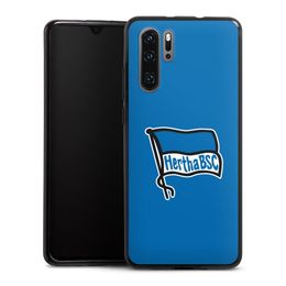 DeinDesign Huawei P30 Pro Handy Silikon H&uuml;lle Case schwarz Handyh&uuml;lle Hertha Bsc Official Licensed Product Flag