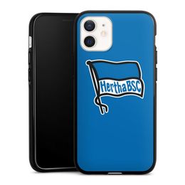 DeinDesign iPhone 12 mini Handy Silikon H&uuml;lle Case schwarz Handyh&uuml;lle Hertha Bsc Official Licensed Product Flag