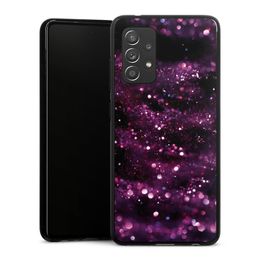 DeinDesign Galaxy A52s 5G Handy Silikon H&uuml;lle Case schwarz Handyh&uuml;lle Glitzer Muster Glitter