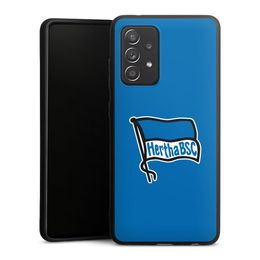 DeinDesign Galaxy A52s 5G Handy Premium Silikon H&uuml;lle Handyh&uuml;lle schwarz Case Hertha Bsc Official Licensed Product Flag Silikon Premium Case