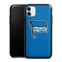 DeinDesign iPhone 11 Handy Silikon H&uuml;lle Case schwarz Handyh&uuml;lle Hertha Bsc Official Licensed Product Flag