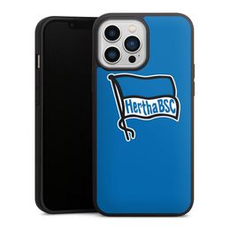 DeinDesign iPhone 13 Pro Max Handy Premium Silikon H&uuml;lle Handyh&uuml;lle schwarz Case Hertha Bsc Official Licensed Product Flag Silikon Premium Case