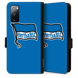 DeinDesign Galaxy S20 Handy Klapph&uuml;lle Handyh&uuml;lle aus Kunst Leder schwarz Flip Case Hertha Bsc Official Licensed Product Flag Sideflip mit Lasche
