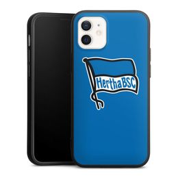 DeinDesign iPhone 12 mini Handy Premium Silikon H&uuml;lle Handyh&uuml;lle schwarz Case Hertha Bsc Official Licensed Product Flag Silikon Premium Case