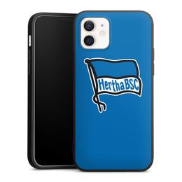 DeinDesign iPhone 12 Handy Premium Silikon H&uuml;lle Handyh&uuml;lle schwarz Case Hertha Bsc Official Licensed Product Flag Silikon Premium Case