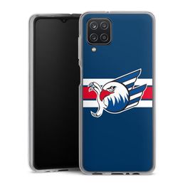 DeinDesign Galaxy A12 Handy Silikon H&uuml;lle Case transparent Handyh&uuml;lle Ice Hockey Adler Mannheim Logo Silikon Case