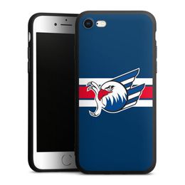 DeinDesign iPhone SE (2020) Handy Premium Silikon H&uuml;lle Handyh&uuml;lle schwarz Case Ice Hockey Adler Mannheim Logo Silikon Premium Case