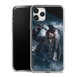 DeinDesign iPhone 11 Pro Max Handy Silikon H&uuml;lle Case transparent Handyh&uuml;lle Fluch Der Karibik Captain Jack Sparrow Official Licensed Product Silikon Case