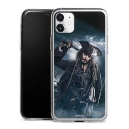 DeinDesign iPhone 11 Handy Slim Case Silikon Handyh&uuml;lle transparent H&uuml;lle extra d&uuml;nn Captain Jack Sparrow Fluch Der Karibik Official Licensed Product Silikon 