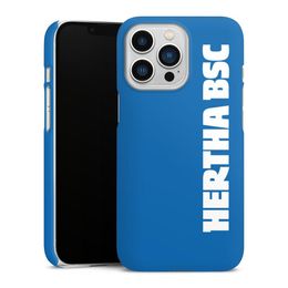 DeinDesign iPhone 13 Pro Handy Premium Case Smartphone Handyh&uuml;lle Schutzh&uuml;lle matt Blue Hertha Bsc Soccer Premium Case