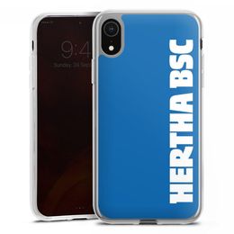 DeinDesign iPhone Xr Handy Silikon H&uuml;lle Case transparent Handyh&uuml;lle Blue Hertha Bsc Soccer Silikon Case