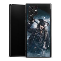 DeinDesign Galaxy S22 Ultra Handy Silikon H&uuml;lle Case schwarz Handyh&uuml;lle Fluch Der Karibik Captain Jack Sparrow Official Licensed Product