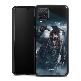 DeinDesign Galaxy A12 Handy Silikon H&uuml;lle Case schwarz Handyh&uuml;lle Captain Jack Sparrow Official Licensed Product Fluch Der Karibik