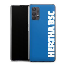 DeinDesign Galaxy A32 4G Handy Silikon H&uuml;lle Case transparent Handyh&uuml;lle Blue Hertha Bsc Soccer Silikon Case
