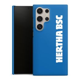 DeinDesign Galaxy S24 Ultra Handy Premium Case Smartphone Handyh&uuml;lle Schutzh&uuml;lle matt Blue Hertha Bsc Soccer Premium Case