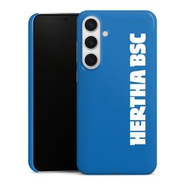 DeinDesign Galaxy S24+ Handy Premium Case Smartphone Handyh&uuml;lle Schutzh&uuml;lle gl&auml;nzend Blue Hertha Bsc Soccer Premium Case