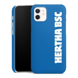 DeinDesign iPhone 12 mini Handy Premium Case Smartphone Handyh&uuml;lle Schutzh&uuml;lle matt Blue Hertha Bsc Soccer Premium Case