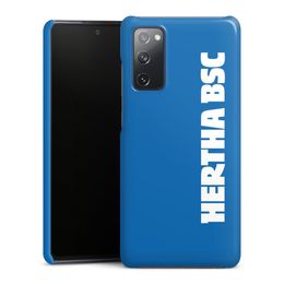 DeinDesign Galaxy S20 FE Handy Premium Case Smartphone Handyh&uuml;lle Schutzh&uuml;lle gl&auml;nzend Hertha Bsc Blue Soccer Premium Case