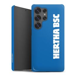 DeinDesign Galaxy S25 Ultra Handy Premium Case Smartphone Handyh&uuml;lle Schutzh&uuml;lle gl&auml;nzend Blue Hertha Bsc Soccer Premium Case
