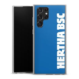 DeinDesign Galaxy S22 Ultra Handy Silikon H&uuml;lle Case transparent Handyh&uuml;lle Blue Hertha Bsc Soccer Silikon Case