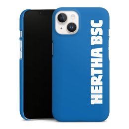 DeinDesign iPhone 14 Handy Premium Case Smartphone Handyh&uuml;lle Schutzh&uuml;lle matt Blue Hertha Bsc Soccer Premium Case