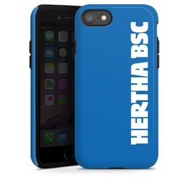 DeinDesign iPhone SE (2020) Handy Panzer Handyh&uuml;lle robuste Outdoor H&uuml;lle Schutzh&uuml;lle gl&auml;nzend Hertha Bsc Blue Soccer Tough Case