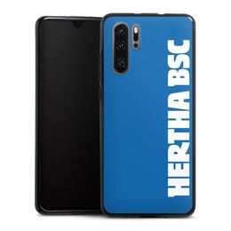 DeinDesign Huawei P30 Pro Handy Silikon H&uuml;lle Case schwarz Handyh&uuml;lle Blue Hertha Bsc Soccer