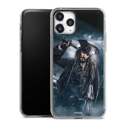 DeinDesign iPhone 11 Pro Handy Slim Case Silikon Handyh&uuml;lle transparent H&uuml;lle extra d&uuml;nn Captain Jack Sparrow Fluch Der Karibik Official Licensed Product Silikon