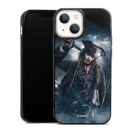 DeinDesign iPhone 13 Mini Handy Slim Case extra d&uuml;nn Silikon Handyh&uuml;lle schwarz H&uuml;lle Fluch Der Karibik Captain Jack Sparrow Official Licensed Product Silikon 