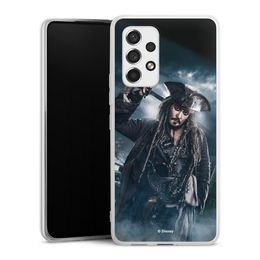 DeinDesign Galaxy A53 5G Handy Silikon H&uuml;lle Case transparent Handyh&uuml;lle Captain Jack Sparrow Fluch Der Karibik Official Licensed Product Silikon Case