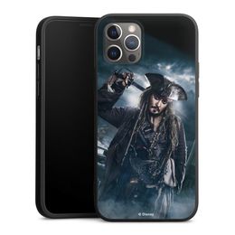 DeinDesign iPhone 12 Pro Handy Premium Silikon H&uuml;lle Handyh&uuml;lle schwarz Case Fluch Der Karibik Captain Jack Sparrow Official Licensed Product Silikon Premium 
