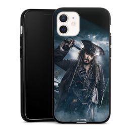 DeinDesign iPhone 12 Handy Silikon H&uuml;lle Case schwarz Handyh&uuml;lle Fluch Der Karibik Captain Jack Sparrow Official Licensed Product