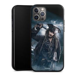 DeinDesign iPhone 12 Pro Handy Silikon H&uuml;lle Case schwarz Handyh&uuml;lle Fluch Der Karibik Captain Jack Sparrow Official Licensed Product