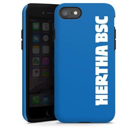 DeinDesign iPhone SE (2020) Handy Panzer Handyh&uuml;lle robuste Outdoor H&uuml;lle Schutzh&uuml;lle matt Soccer Hertha Bsc Blue Tough Case