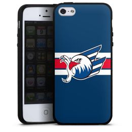 DeinDesign iPhone SE (2016-2019) Handy Silikon H&uuml;lle Case schwarz Handyh&uuml;lle Adler Mannheim Ice Hockey Logo