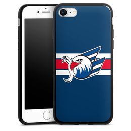 DeinDesign iPhone SE (2020) Handy Slim Case extra d&uuml;nn Silikon Handyh&uuml;lle schwarz H&uuml;lle Ice Hockey Adler Mannheim Logo Silikon Slim Case