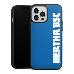 DeinDesign iPhone 13 Pro Max Handy Premium Silikon H&uuml;lle Handyh&uuml;lle schwarz Case Blue Hertha Bsc Soccer Silikon Premium Case