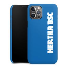 DeinDesign iPhone 12 Pro Max Handy Premium Case Smartphone Handyh&uuml;lle Schutzh&uuml;lle matt Blue Hertha Bsc Soccer Premium Case