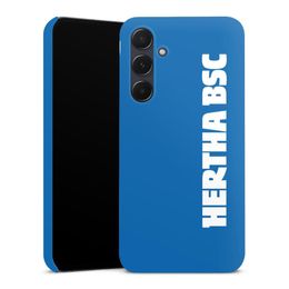 DeinDesign Galaxy A55 5G Handy Premium Case Smartphone Handyh&uuml;lle Schutzh&uuml;lle matt Blue Hertha Bsc Soccer Premium Case