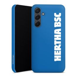 DeinDesign Galaxy A35 5G Handy Premium Case Smartphone Handyh&uuml;lle Schutzh&uuml;lle matt Blue Hertha Bsc Soccer Premium Case