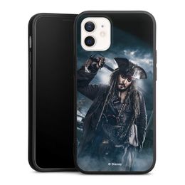 DeinDesign iPhone 12 mini Handy Premium Silikon H&uuml;lle Handyh&uuml;lle schwarz Case Fluch Der Karibik Captain Jack Sparrow Official Licensed Product Silikon Premium 