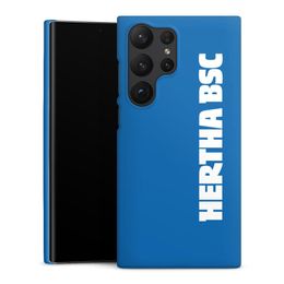 DeinDesign Galaxy S23 Ultra Handy Premium Case Smartphone Handyh&uuml;lle Schutzh&uuml;lle matt Blue Hertha Bsc Soccer Premium Case