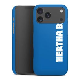 DeinDesign iPhone 17 Pro Max Handy Premium Case Smartphone Handyh&uuml;lle Schutzh&uuml;lle matt Blue Hertha Bsc Soccer Premium Case