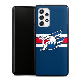 DeinDesign Galaxy A53 5G Handy Silikon H&uuml;lle Case schwarz Handyh&uuml;lle Adler Mannheim Ice Hockey Logo