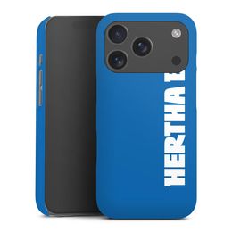 DeinDesign iPhone 17 Pro Handy Premium Case Smartphone Handyh&uuml;lle Schutzh&uuml;lle gl&auml;nzend Blue Hertha Bsc Soccer Premium Case