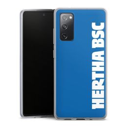 DeinDesign Galaxy S20 FE 5G Handy Silikon H&uuml;lle Case transparent Handyh&uuml;lle Hertha Bsc Blue Soccer Silikon Case