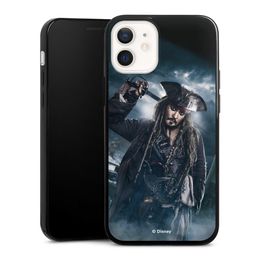 DeinDesign iPhone 12 mini Handy Slim Case extra d&uuml;nn Silikon Handyh&uuml;lle schwarz H&uuml;lle Fluch Der Karibik Captain Jack Sparrow Official Licensed Product Silikon 