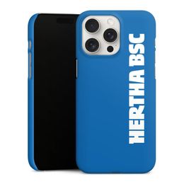 DeinDesign iPhone 15 Pro Max Handy Premium Case Smartphone Handyh&uuml;lle Schutzh&uuml;lle matt Blue Hertha Bsc Soccer Premium Case