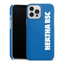 DeinDesign iPhone 13 Pro Max Handy Premium Case Smartphone Handyh&uuml;lle Schutzh&uuml;lle matt Blue Hertha Bsc Soccer Premium Case