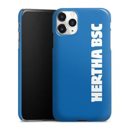 DeinDesign iPhone 11 Pro Max Handy Premium Case Smartphone Handyh&uuml;lle Schutzh&uuml;lle gl&auml;nzend Soccer Hertha Bsc Blue Premium Case
